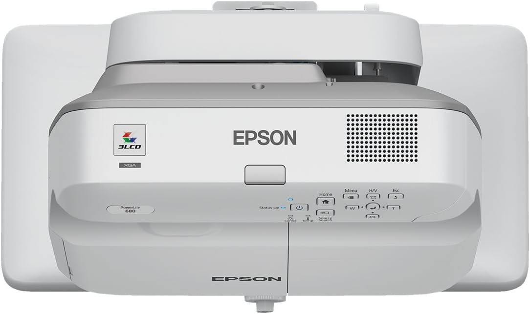 Epson PowerLite 680 3500-Lumen XGA Ultra-Short Throw 3 LCD