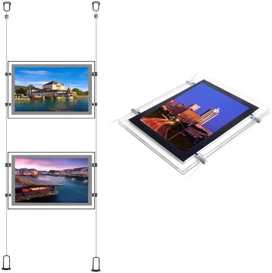 Amazon.com : Double Side Acrylic Crystal Led Backlit Poster Light Box ...