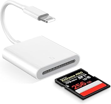 Lightning to SD Card Camera Reader [Apple MFi Certified] iPhone SD Card ...