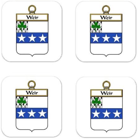 Amazon.com: Weir Family Crest Square Coasters Coat of Arms Coasters ...