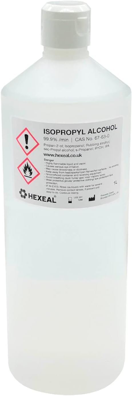SHL BRAND ISOPROPANOL IPA Isopropyl Alcohol 99.9% Pure (1 Litre) 1000 ...