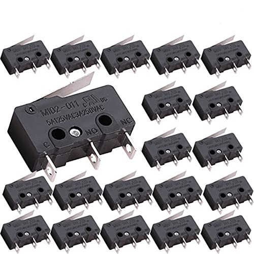 CLDIY Momentary Long Hinge Lever SPDT AC 5A / 125V 3A / 250V 3 Pins 1NO ...