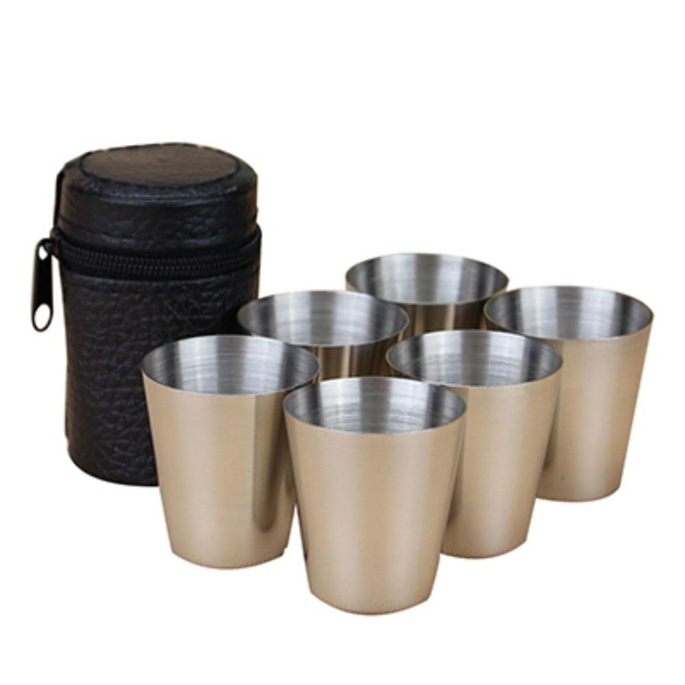 Amazon.com | Lifeuping 6 Pack Stainless Steel Shot Cups 2 Oz Shot Glass ...