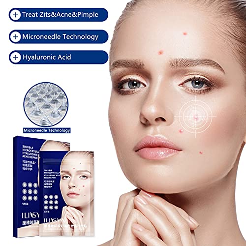 Micro Needle Acne Patch Hyaluronic Acid Pimple Zits Stickers Invisible ...