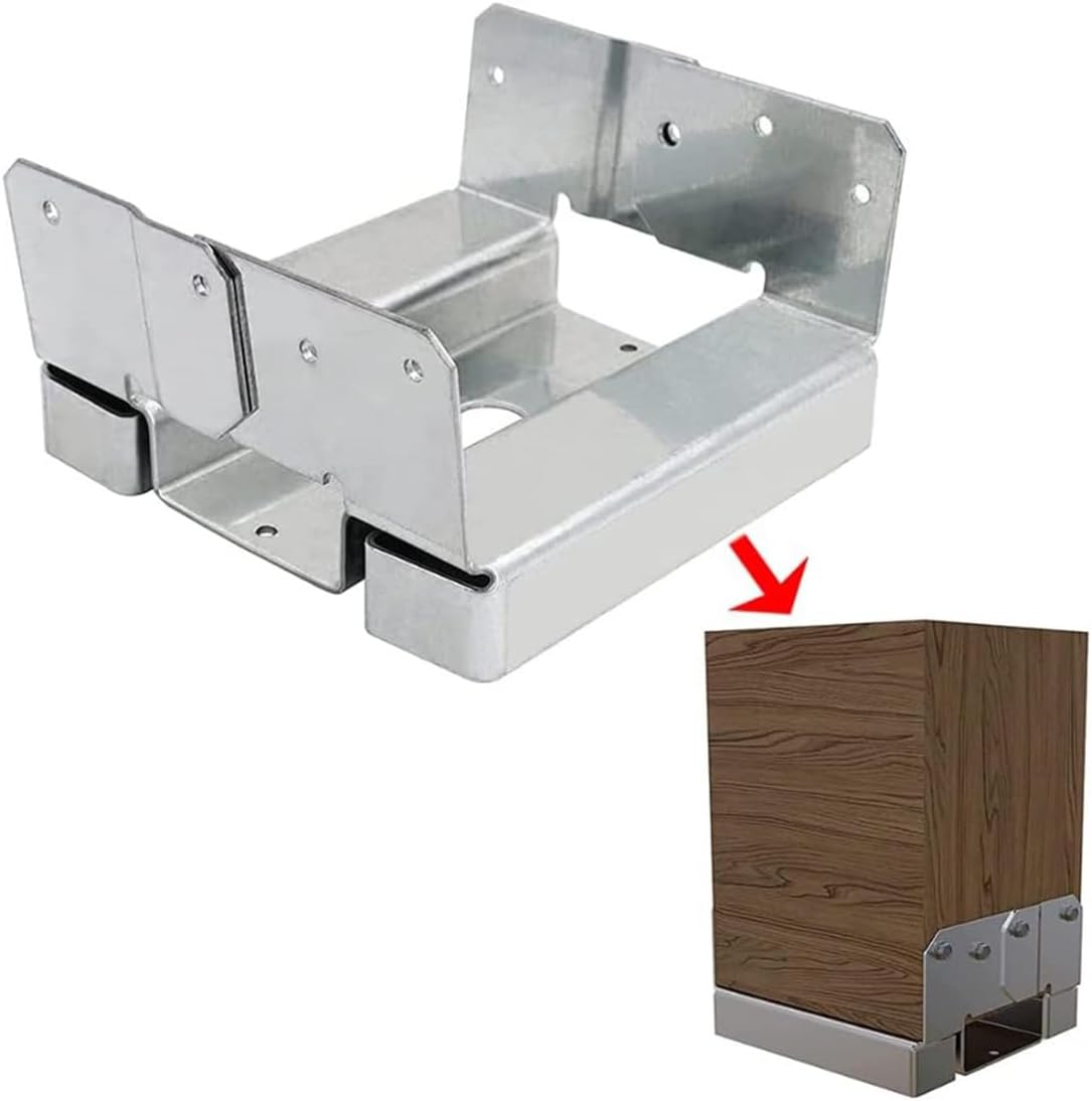 lifgarfe 4pcs 6"x6" Post Base Anchor Concrete Deck Post Bracket Fit for ...