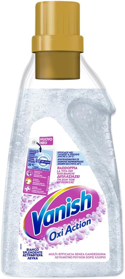 Vanish Oxi Action Multipower Gel Bianco Splendente, Additivo Lavatrice ...