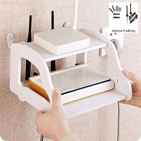CraftOnline p Box Stand WiFi Routers Holder Wooden, MDF (Medium Density ...