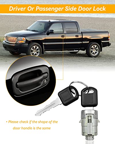 Snapklik.com : Driver And Passenger Door Locks 15298924, Door Lock Cylinder