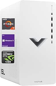 HP Victus 15L Ryzen 7 RTX 4060 Premium Gaming Desktop, AMD Ryzen 7 5700G (Beats Intel i7-12650H ...