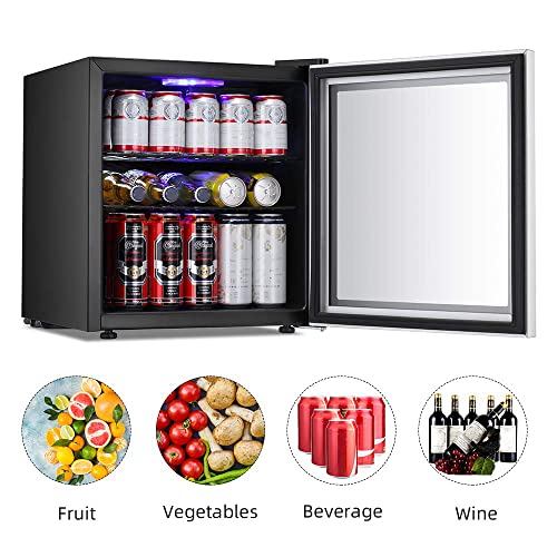 Snapklik.com : Kismile 1.6 Cu.ft Beverage Refrigerator And Cooler,60 ...