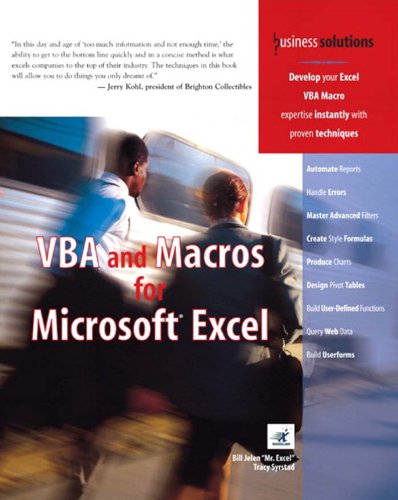 Amazon.com: VBA and Macros for Microsoft Excel eBook : Syrstad, Tracy, Jelen, Bill, Syrstad ...
