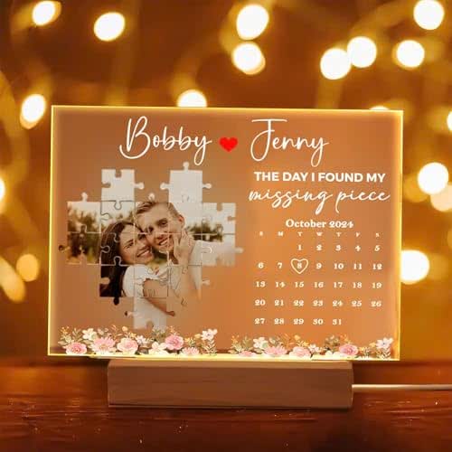 Amazon.com: The Day I Found My Missing Piece Light Frame Custom Photo ...