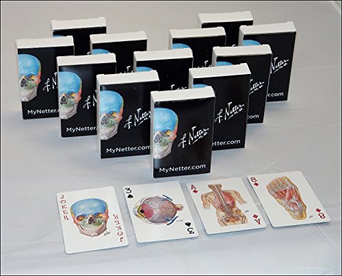 Netter Playing Cards: Netter's Anatomy Art Cards Box of 12 Decks (Bulk ...