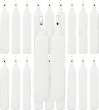Amazon.com: 20pk Small White Spell Candles - Short Taper Vigil Candles ...
