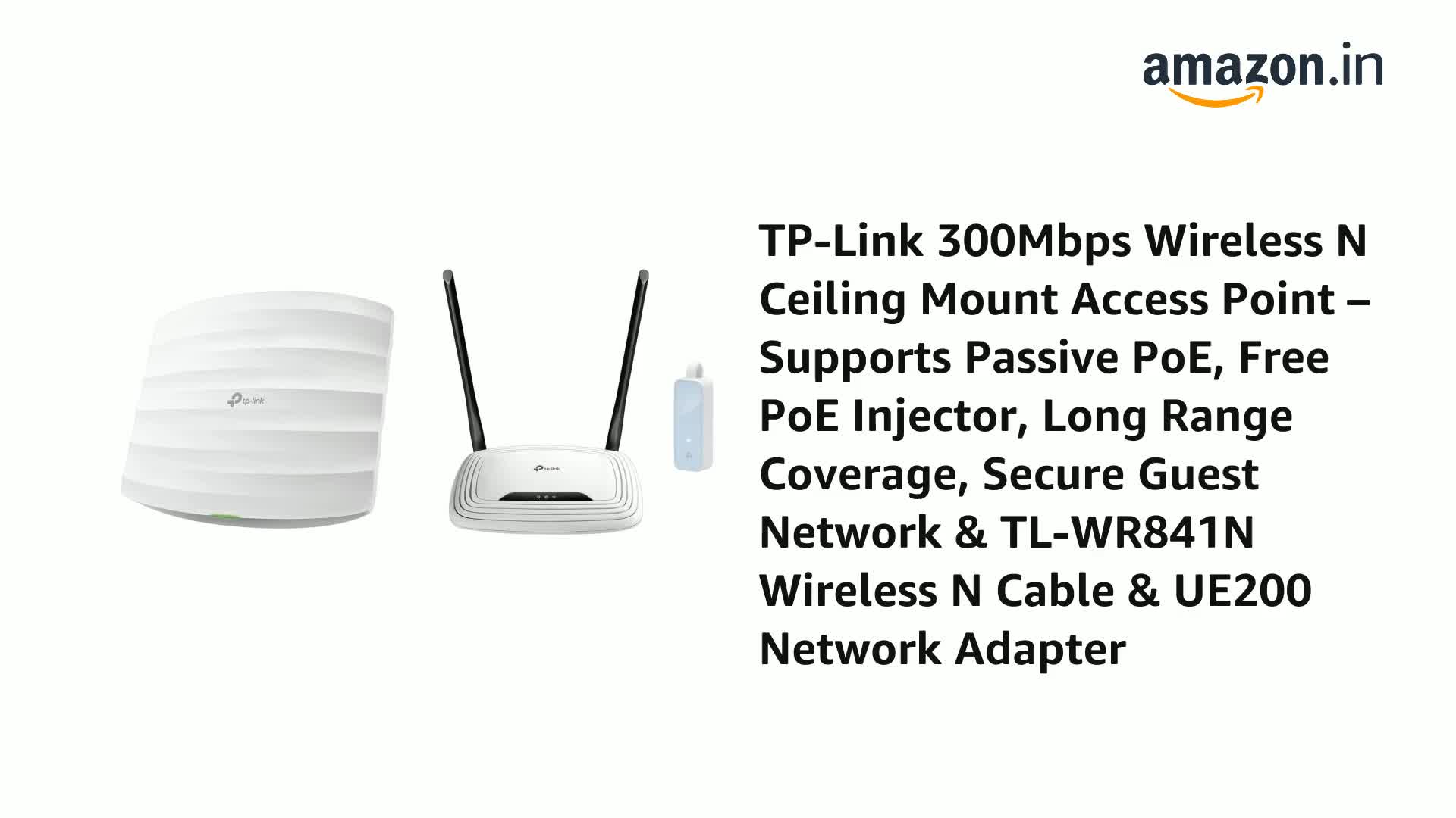 Watch TP-Link 300Mbps Wireless N Ceiling Mount Access Point – Supports ...
