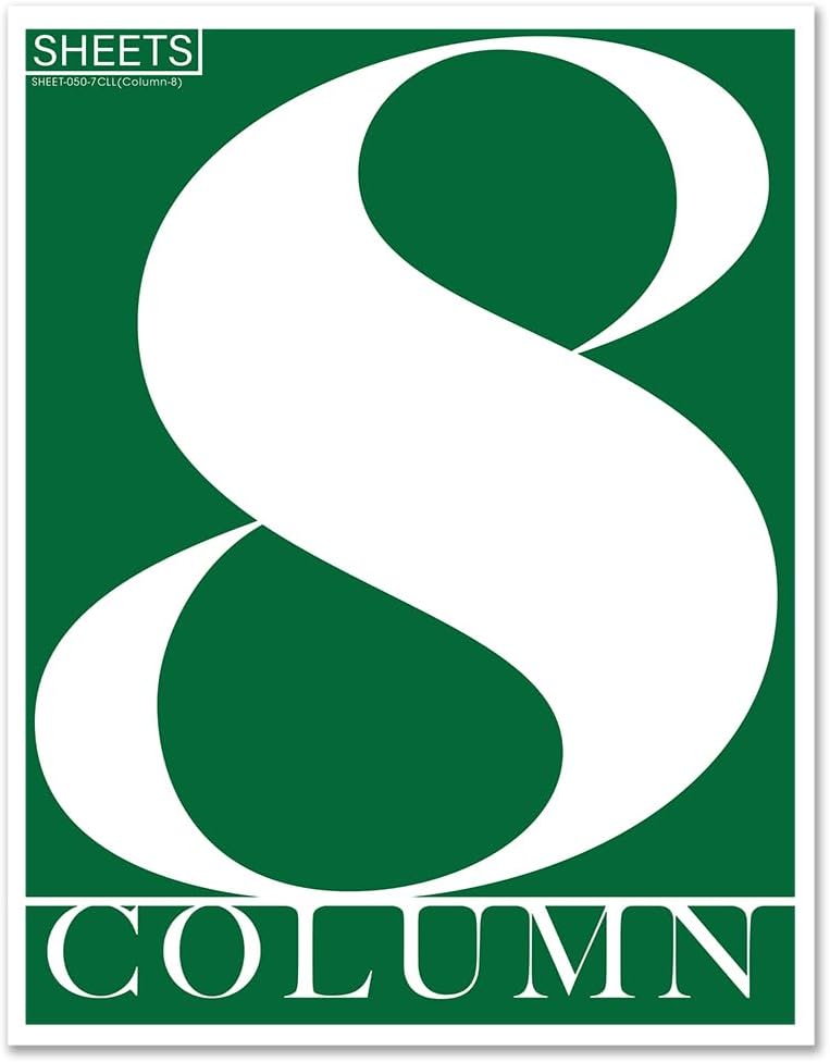 BookFactory 8 Columns Columnar Sheets/Eight Column Loose Sheet Format ...