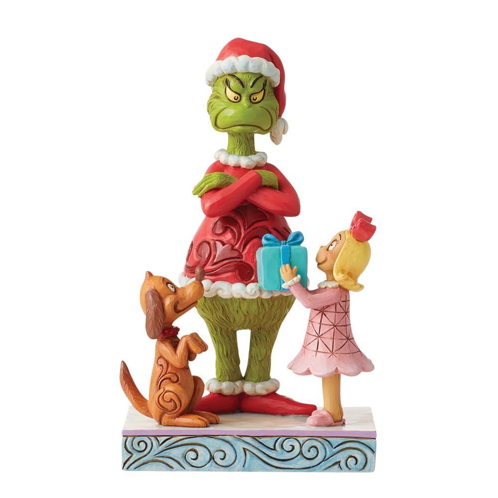 Amazon.com: Enesco Dr. Seuss Grinch by Jim Shore Grinch Max and Cindy ...