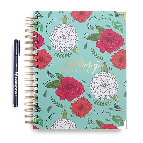 The Lettering Prayer Journal® (Eden Floral) with calligraphy pen ...