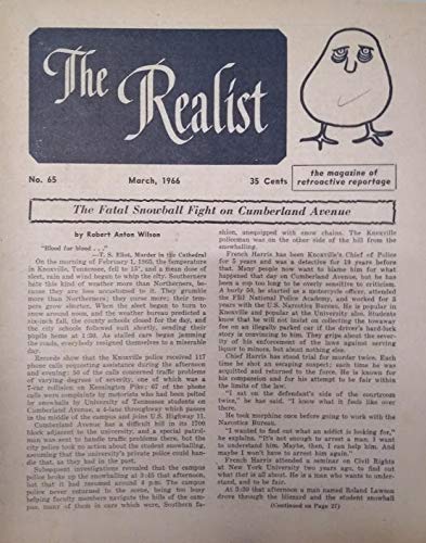 The Realist. No. 65 (March 1966): The Magazine of Retroactive Reportage ...