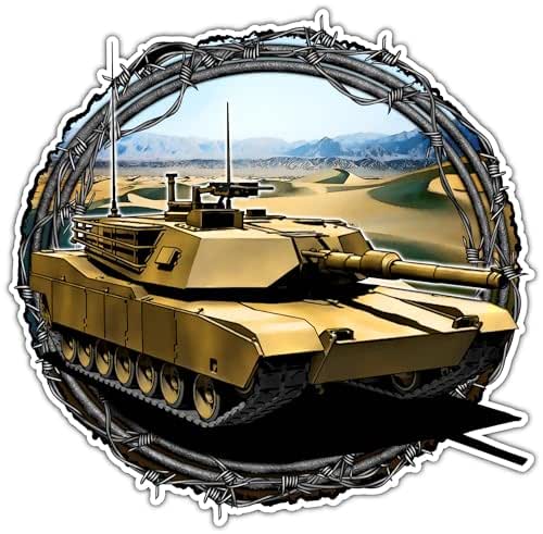 Amazon.com: M1 Abrams Tank Vinyl Sticker Decal - Military Armor Army ...