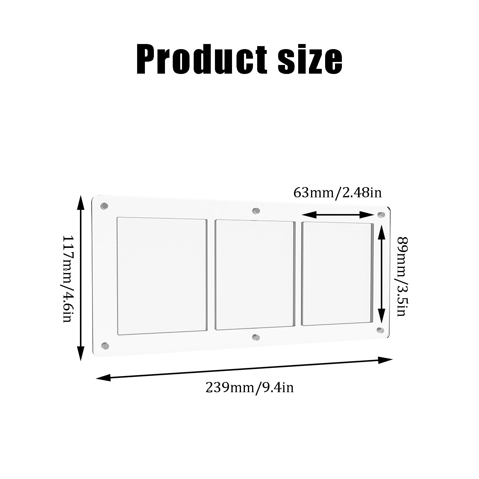 Snapklik.com : 2pack 35PT Card Display Case, Acrylic TCG Triple Cards ...