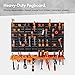 VonHaus 50 Piece Wall Mounted Plastic Pegboard and Shelf Tool Organizer ...