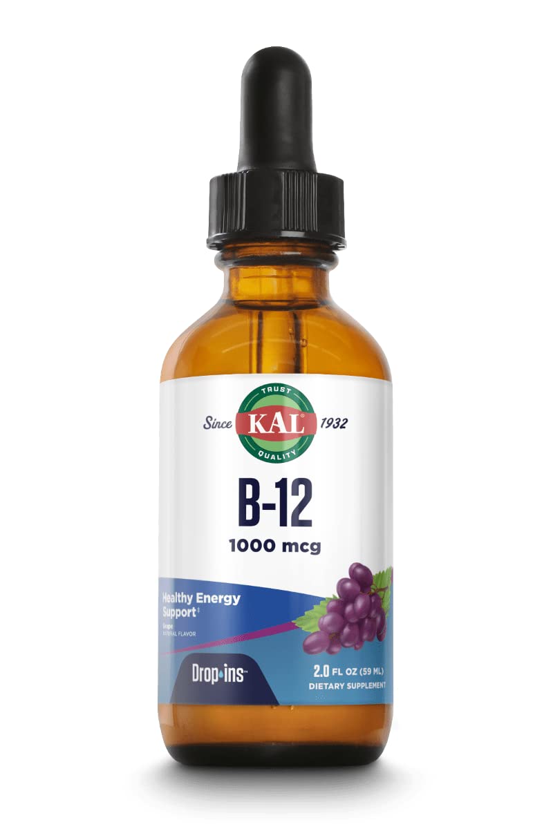 Amazon.com: KAL B12 1000 mcg DropIns, High Absorption Liquid B12 ...