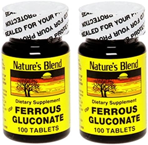 Amazon.com: Perrigo Ferrous Gluconate Green Tablets, 324mg, 100ct (3 ...