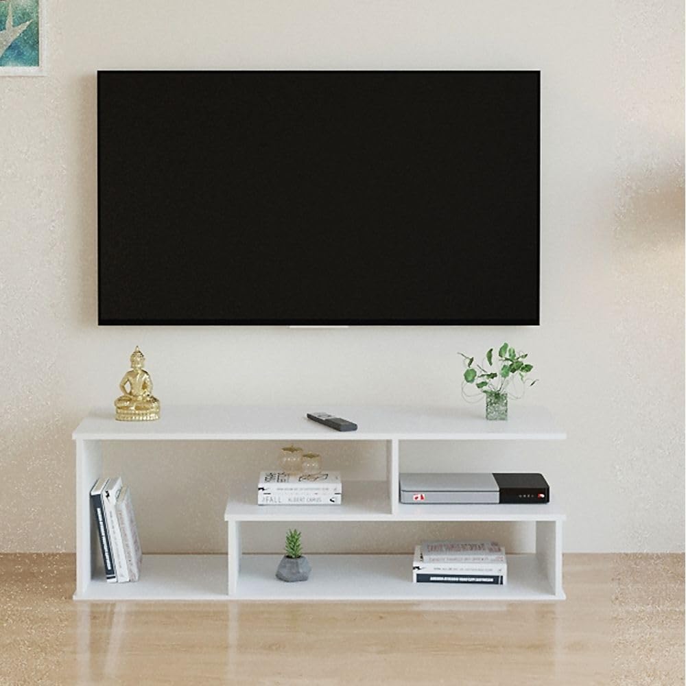 FURNEASER Desis Engineered Wood Tv Unit for Living Room Floor Standing ...