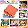 Amazon.com | Mumufy Plastic Fast Food Trays Bulk Colorful Restaurant ...