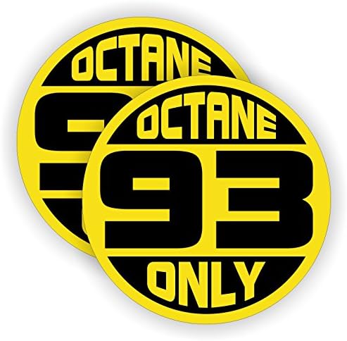 Amazon.com: 93 OCTANE ONLY Automotive Fuel Decals | Racing Gas Door ...