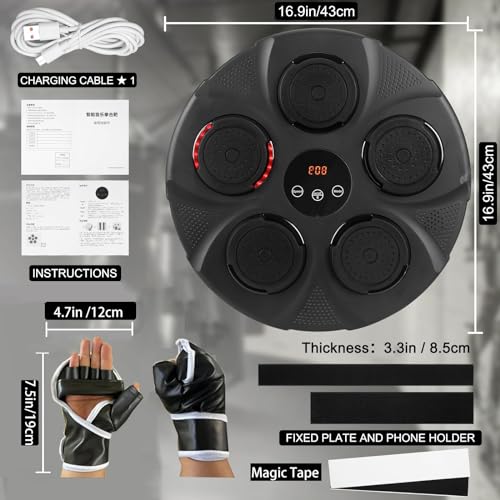 DMKYDM Music Boxing Machine, Smart Bluetooth Boxing Machine Wall ...