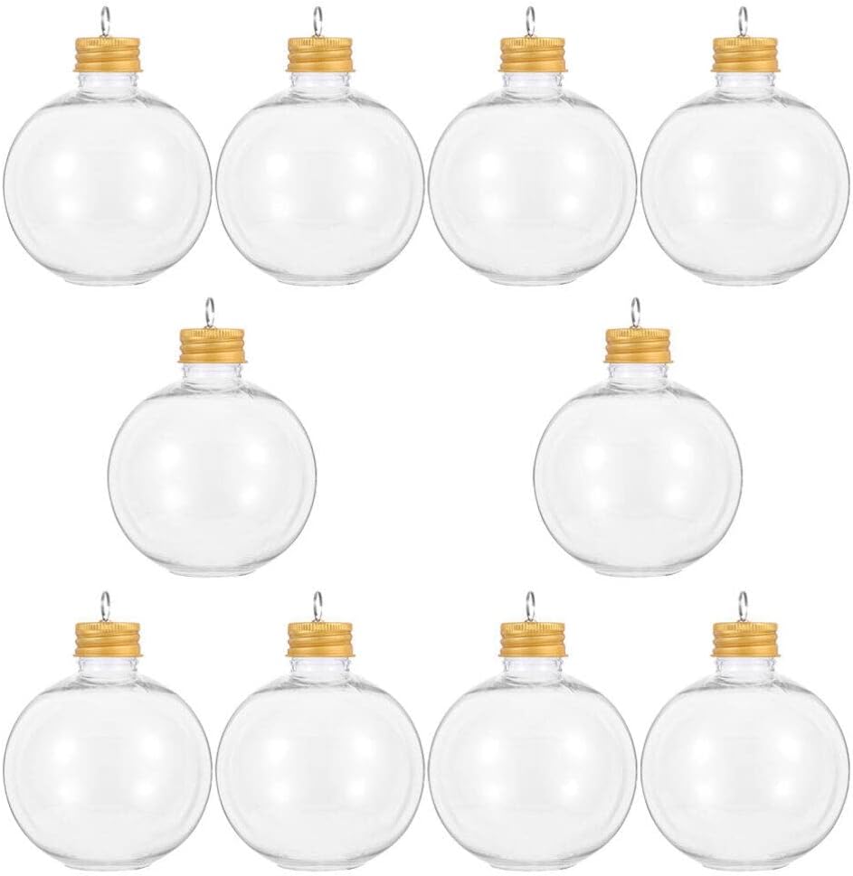 Amazon.com: Juice Bottles Christmas Drink Balls 10pcs Clear Ornament ...