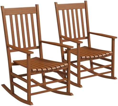 Amazon.com : VEVOR 2 Pcs Porch Rocker, HIPS Outdoor Rocking Chair, High ...