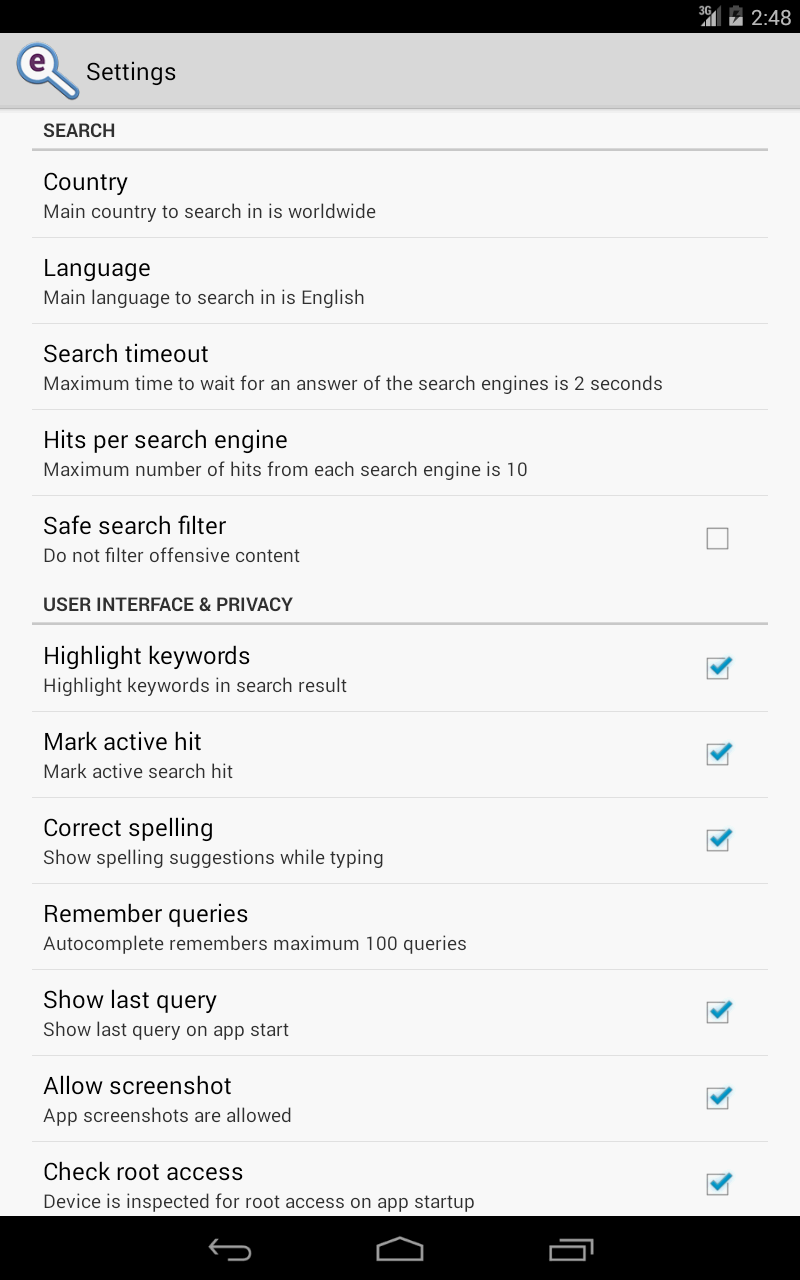 eTools Private Search - App on Amazon Appstore