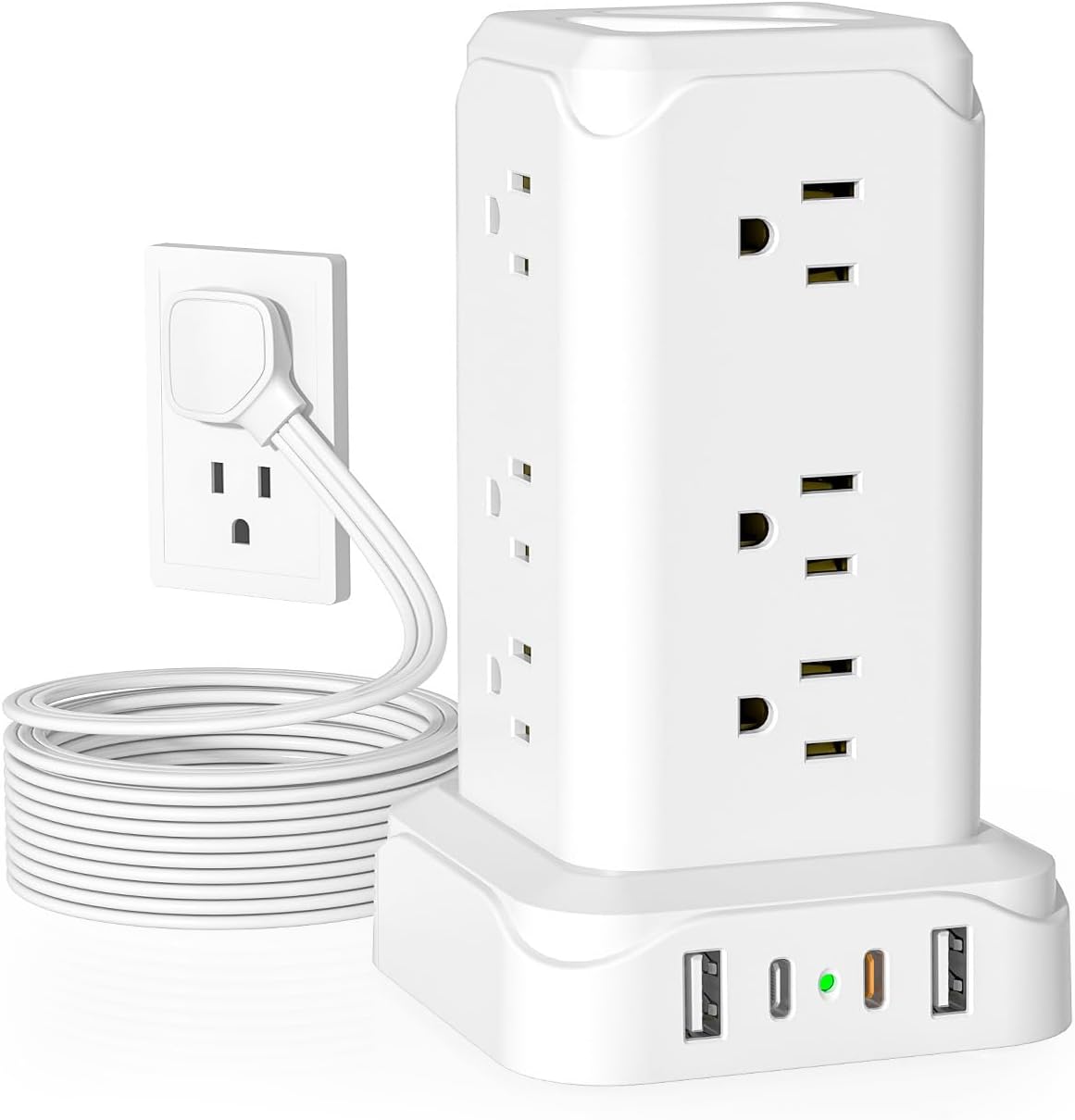 Amazon.com: Power Strips with Surge Protection, PASSUS 6FT Flat ...