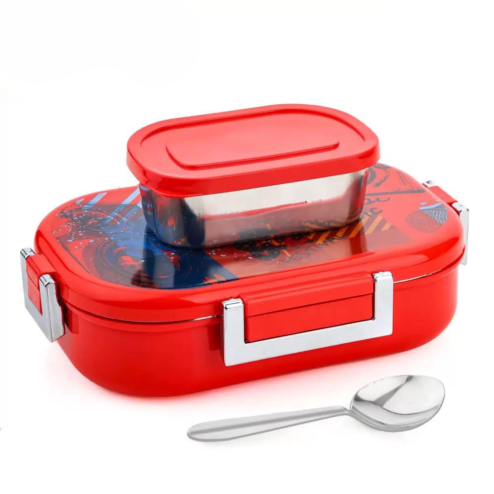Buy Solomon® Stainless Steel Lunch Box for Kid,2 Containers Lunch Box ...