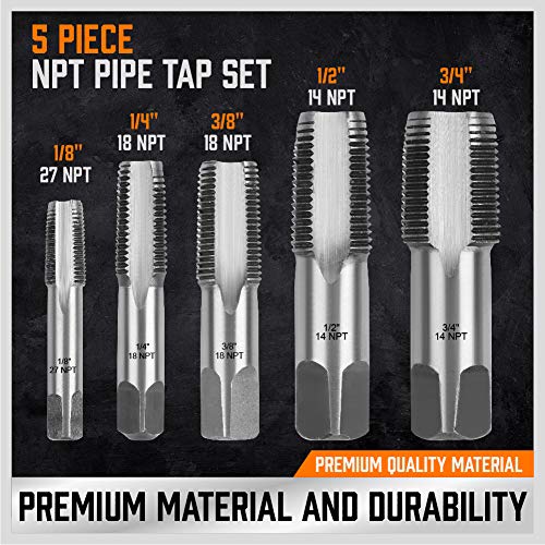 Snapklik.com : HORUSDY 5-Piece NPT Pipe Tap Set