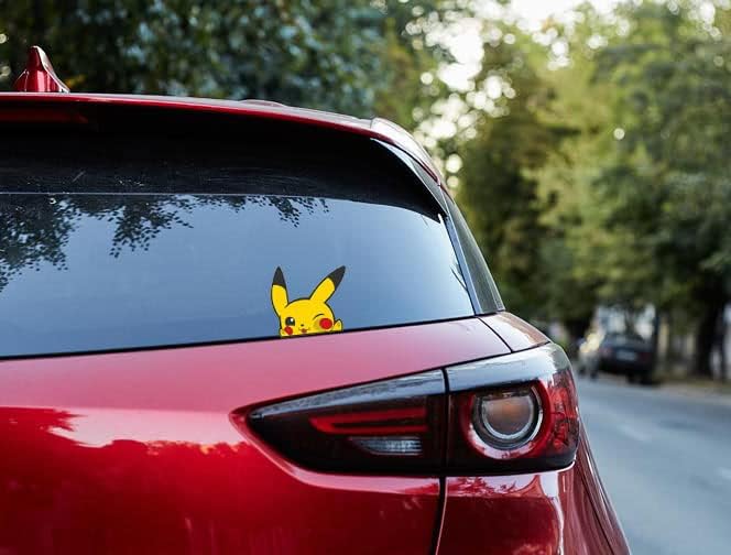 Autocollant sticker pikachu - Idéal pour voiture - Moto - Scooter ...
