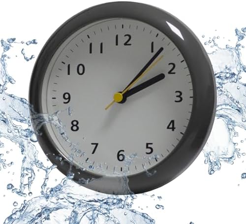 Amazon.com: LFGKeng Digital Bathroom Waterproof Wall Clock, Indoor Wall ...