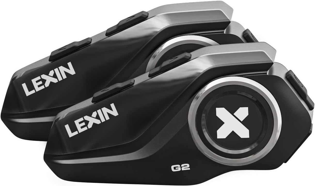 LEXIN 2X G2 Intercom Moto Duo pour 2 Casques avec 6 Coques Remplaçable ...