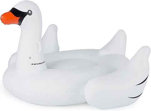 Amazon.com: SWIMLINE ORIGINAL 90621 Giant Inflatable Swan Pool Float ...