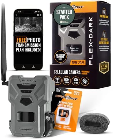 Amazon.com: SPYPOINT Flex-Dark Starter Pack Cellular Trail Camera, 40MP ...