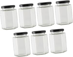 Amazon.com: Alipis 6-sided Glass Bottle Set 7pcs Sealed Transparent ...