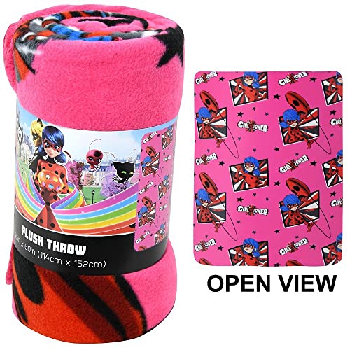 Snapklik.com : Zagtoon Miraculous Ladybug Fleece Blanket Set ...