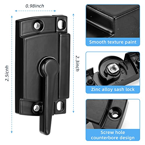 Snapklik.com : 4 Pack Sash Locks Laelr Window Sash Lock