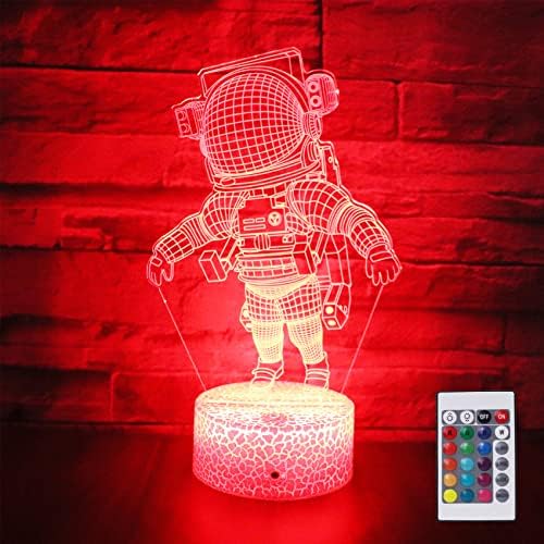 Amazon.com: FULLOSUN Spaceman 3D Night Light, Astronaut Rocket Optical ...