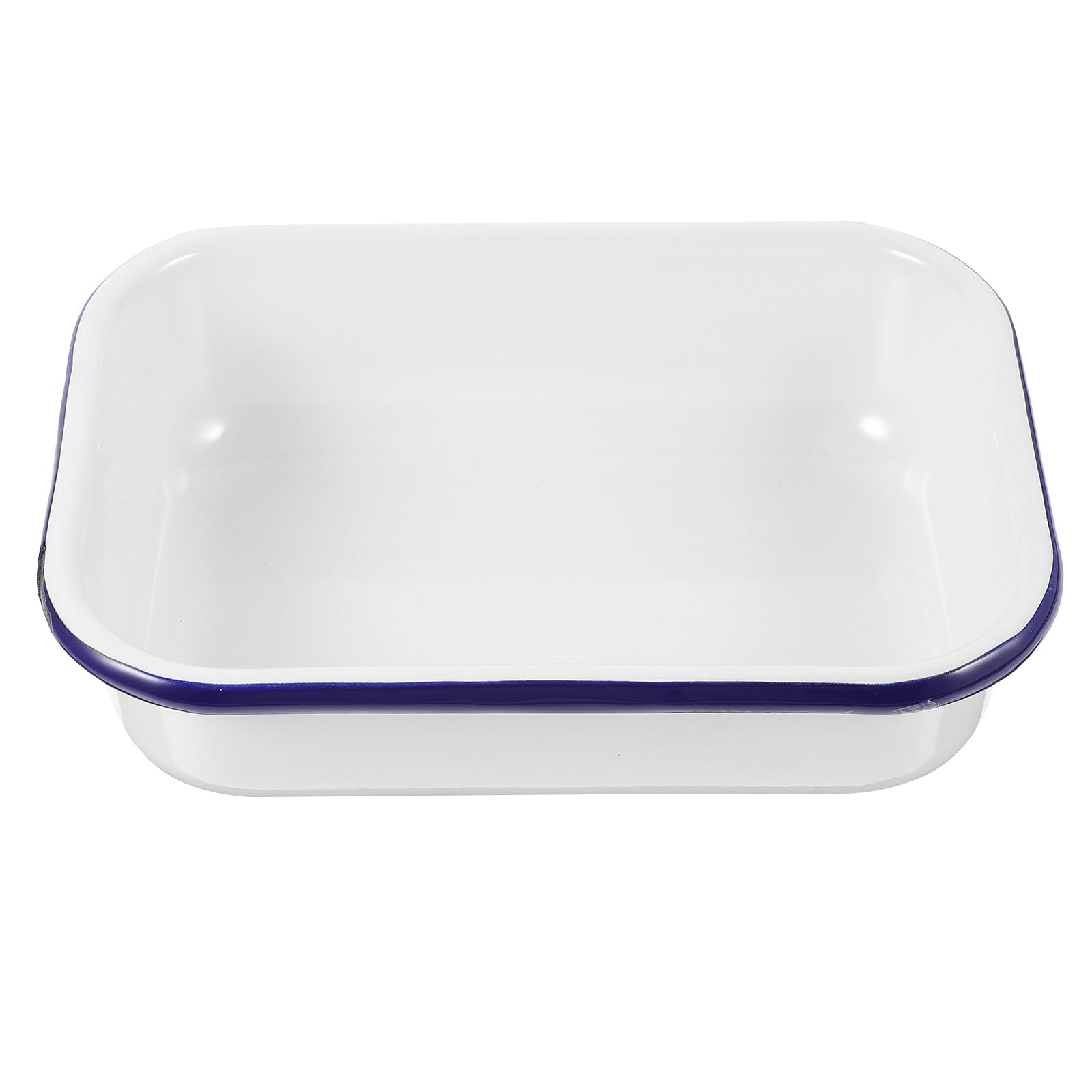 Amazon.com: Cabilock Enamelware -8x6 in Enamel Baking Pan Oblong Cake ...