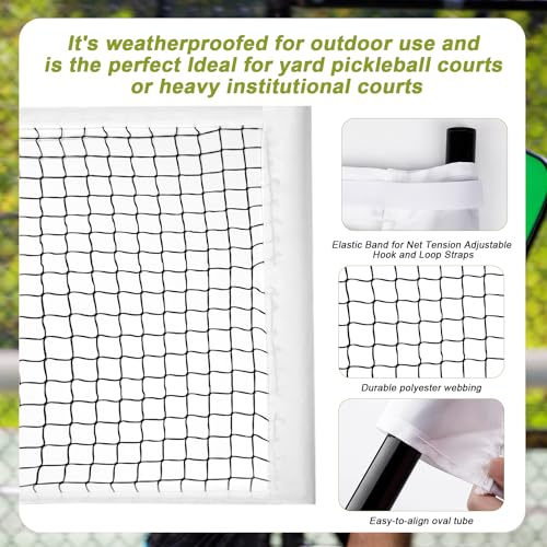 PEUTIER Pickleball Replacement Net, 22x3ft Portable Pickleball Net for ...