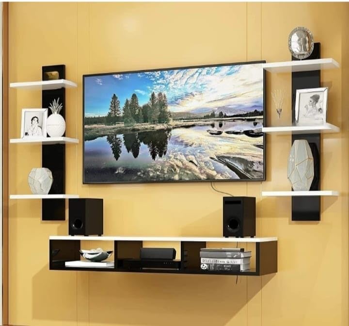 WOOD MINE Wall Home Decore TV Remote Set Top Box Stand Wall Mount STB ...